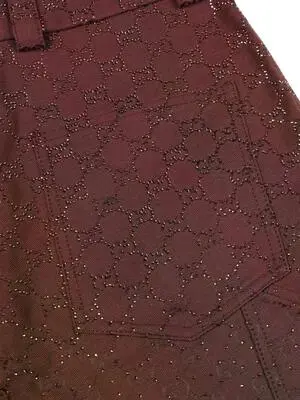 Gucci Crystal Denim Shorts