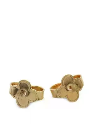 LOUIS VUITTON Nanogram Enamel Hoop Earrings