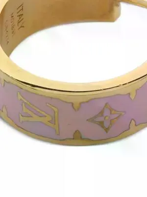 LOUIS VUITTON Nanogram Enamel Hoop Earrings