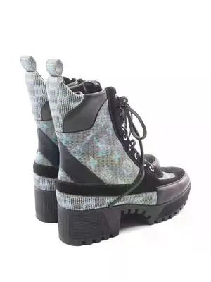 LOUIS VUITTON 2019 Laureate Line Monogram Platform Boots