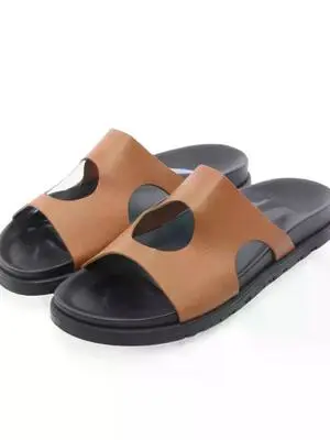 Hermès Cut-out Leather Sandals
