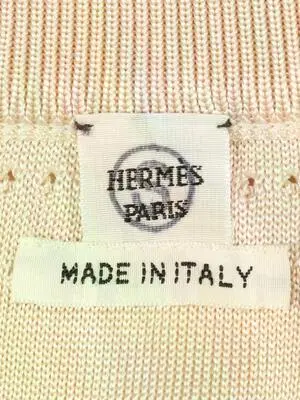 Hermès Openwork Knit Fitted Skirt