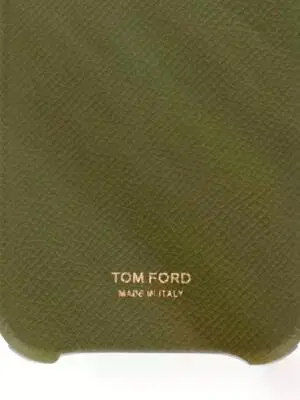 TOM FORD Logo-print Grained-texture Phone Case