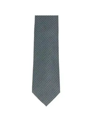 TOM FORD Geometric Pattern Neck Tie - Blue