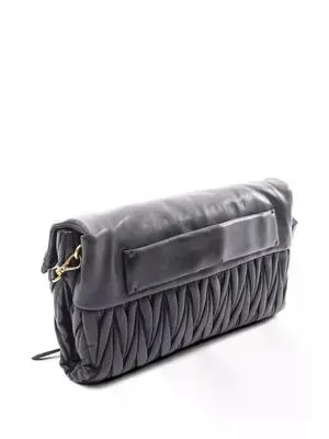 Miu Miu Matelassé Shoulder Bag - Black