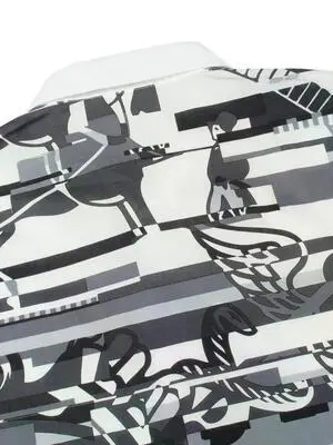 Hermès 2010s Serie Button Back-print Shirt