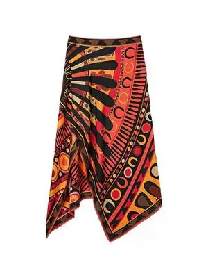 Emilio Pucci Silk Twill Soleil Print Skirt