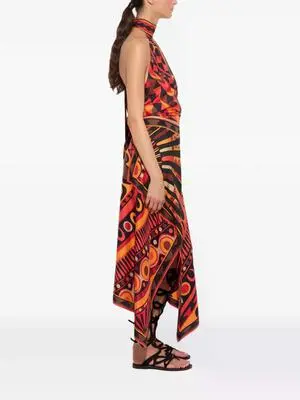 Emilio Pucci Silk Twill Soleil Print Skirt