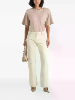 Manière De Voir Maniere De Voir Calista Line-art Denim Jeans - Neutrals