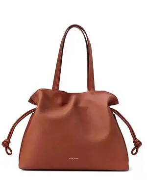 ESIN AKAN Emma Leather Tote Bag - Brown