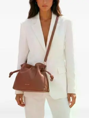 ESIN AKAN Medium Emma Leather Tote Bag - Brown