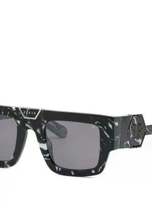 Philipp Plein Marbled Square-frame Sunglasses
