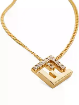 Fendi Forever Crystal-embellished Ff Motif Necklace
