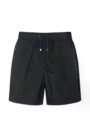 Zegna Navy Drawstring Waistband Swim Shorts - Blue