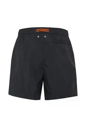 Zegna Navy Drawstring Waistband Swim Shorts