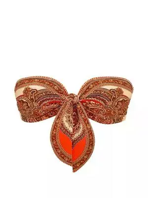 Zimmermann Mahon Paisley-print Bikini Top - Orange
