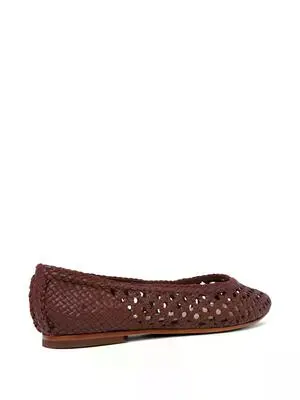 Dragon Diffusion Woven Leather Ballet Flats