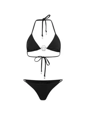Philipp Plein Hexagon Logo-plaque Bikini - Black