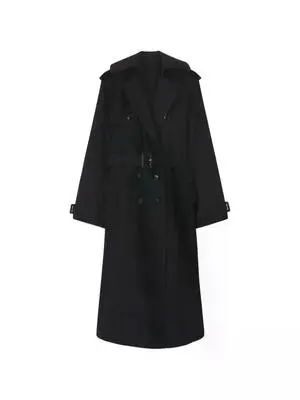 Ermanno Scervino Double-breasted Belted Trench Coat - Black