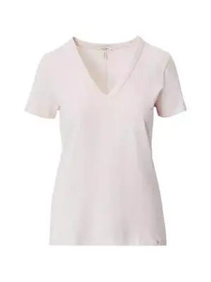 Rag & Bone Slub Texture V-neck T-shirt - Pink