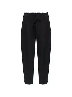 Adidas Embroidered Logo Wide-leg Track Pants - Black