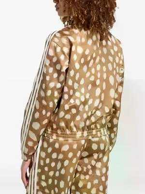Adidas Animal Print Track Jacket - Brown