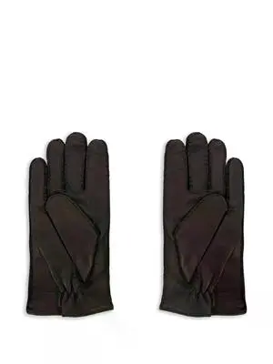 Orciani Stitched Detail Leather Gloves