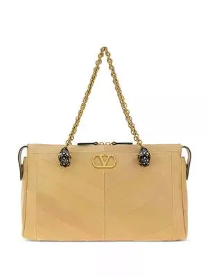 Valentino Garavani Medium Vlogo Signature Quilted Tote Bag - Neutrals