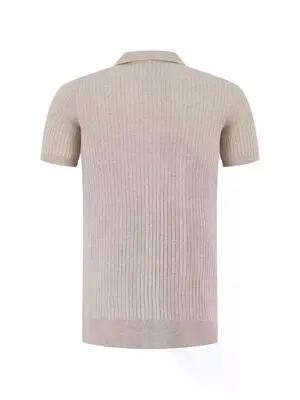 GRAN SASSO Ribbed-knit Polo Shirt