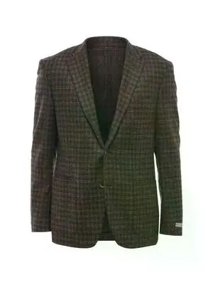 Corneliani Checked Patch-pocket Blazer - Brown