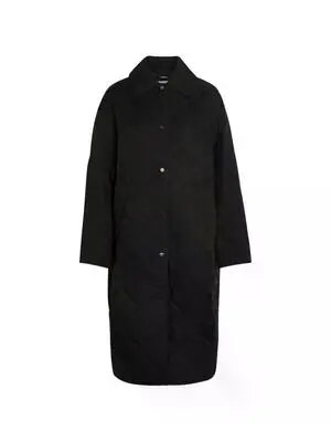JOSEPH Quilted Single-breasted Coat - Black