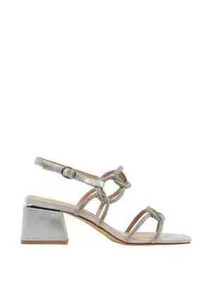 ALMA EN PENA Sara Crystal-embellished Sandals - Silver