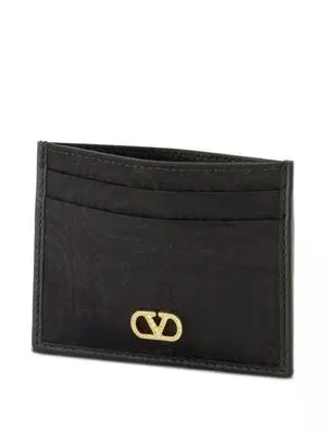 Valentino Garavani Vlogo Crystal-embellished Card Holder - Black