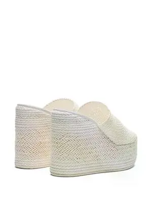 Casadei 80mm Woven Heeled Mules