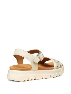 Geox Xand 2.1s Geometric-pattern Buckled Sandals - White