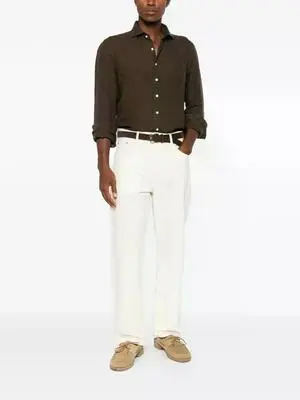 PROFUOMO Spread-collar Long-sleeve Shirt