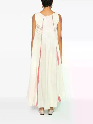 INJIRI Embroidered Sleeveless Maxi Dress