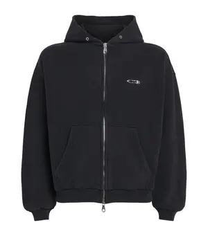 COLE BUXTON Distressed Surf Hoodie - Black
