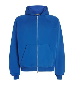 COLE BUXTON Zip-up Cropped Hoodie - Blue