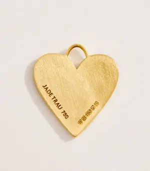 JADE TRAU 18k Yellow Pavé Diamond Heart Charm