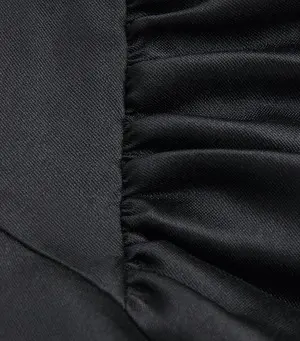 SELF-PORTRAIT Taffeta Mini Dress - Black