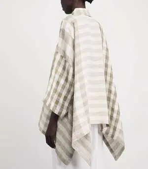 Eskandar Linen Check A-line Shirt