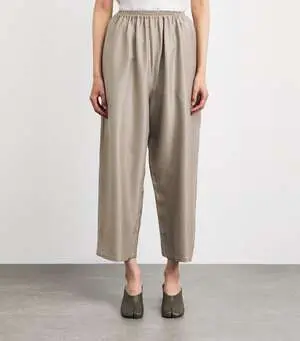 Eskandar Silk Wide Leg Trousers