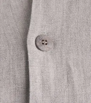Eskandar Linen Wide Longline Jacket - Grey