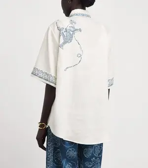 ALEMAIS Linen Printed Lucky Shirt - Ivory