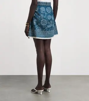 ALEMAIS Alémais Lucky Printed Linen Mini Skirt