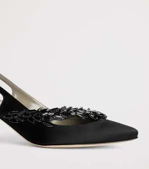 Balenciaga X Manolo Blahnik Embellished Slingback Heels