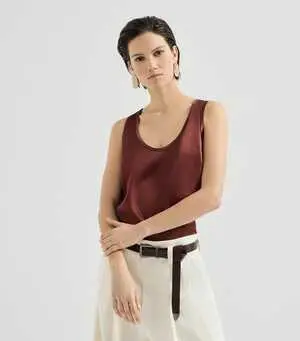 Brunello Cucinelli Sequined Tank Top - Red