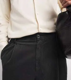 Barena Venezia Corduroy Straight-leg Trousers - Black