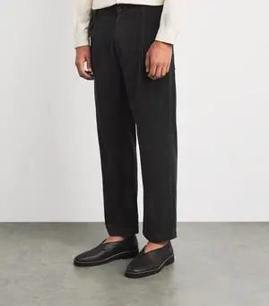 Barena Venezia Corduroy Straight-leg Trousers - Black